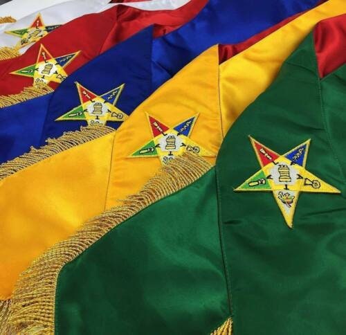 Masonic Order of Eastern Star OES Complete Sash Set, Set of 5 Sashes ...