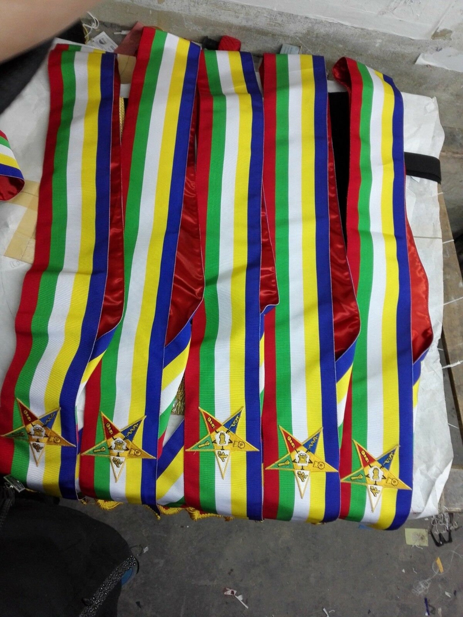 Masonic Order Eastern Star Sash, OES SASHES, MASONIC Sashes, 5 Pieces ...