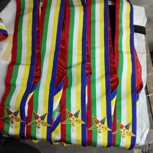 Masonic Order Eastern Star Sash, OES SASHES, MASONIC Sashes, 5 Pieces ...