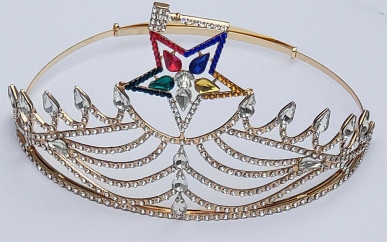 MASONIC Freemason Masonic OES Worthy Matron Rhinestones O.E.S CROWN ...