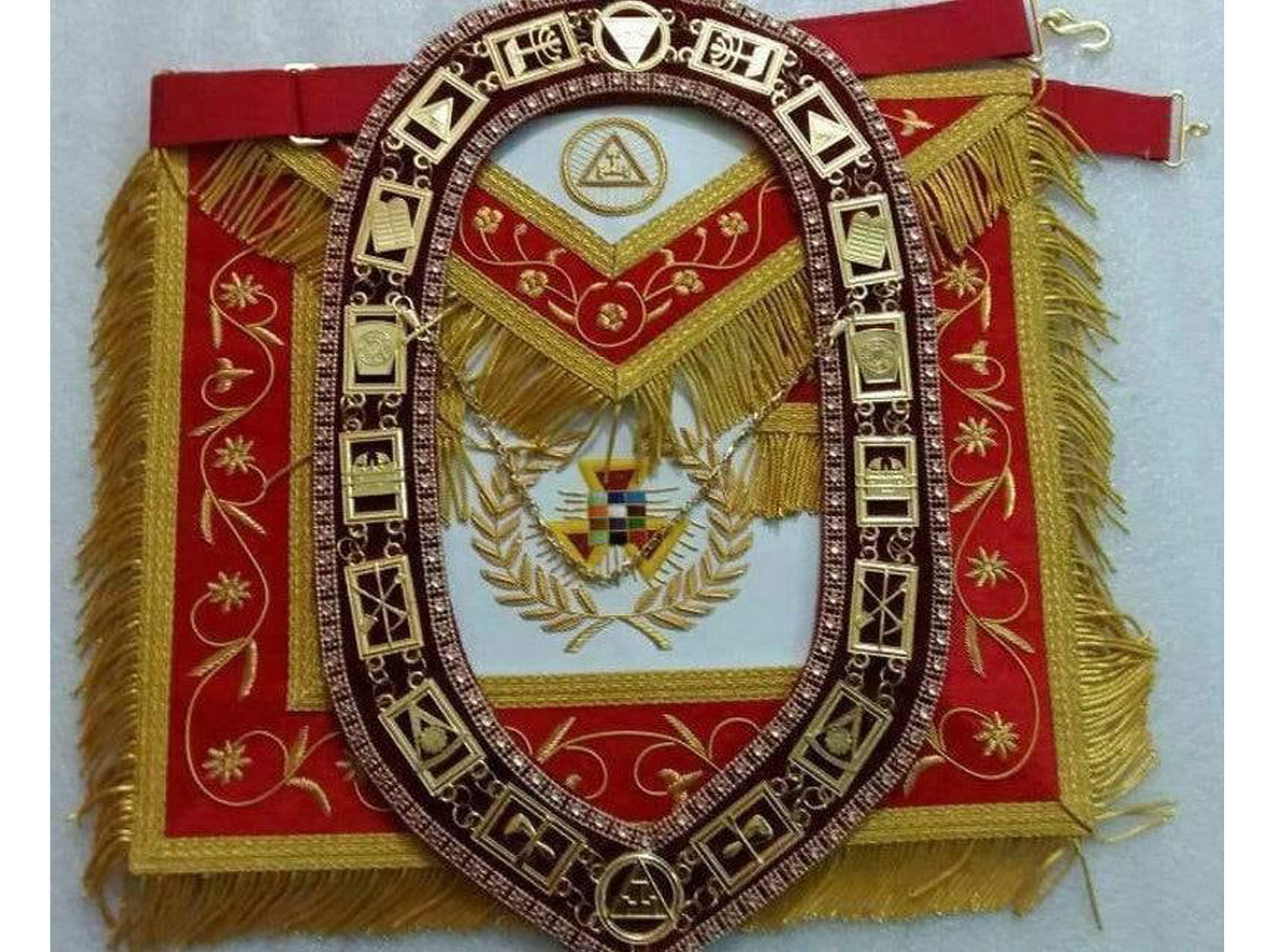 Masonic Royal Arch Past High Priest Apron With Collar Hand Made ...