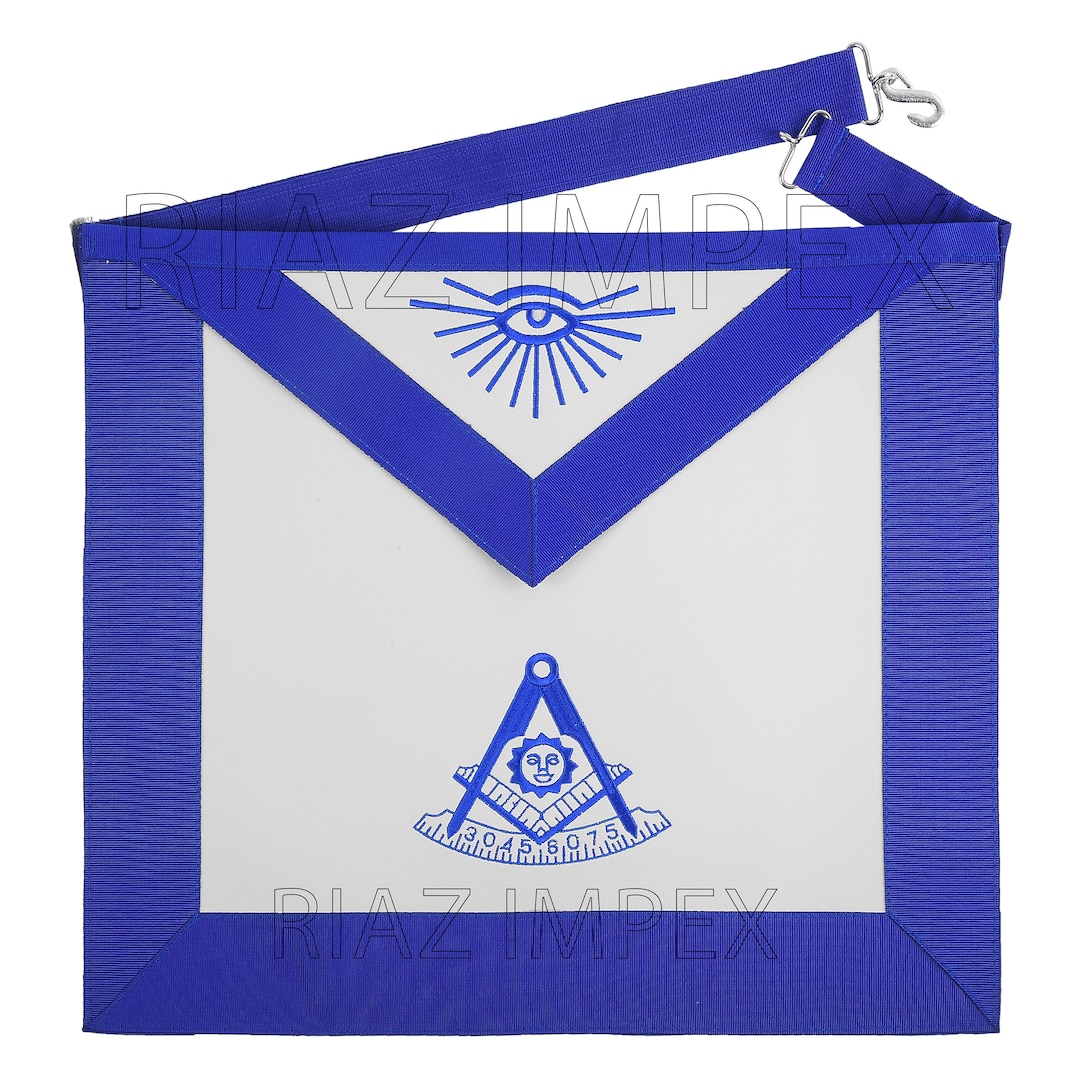 Masonic FREEMASON PAST Master Mason Square & Compass Blue Apron - Gift ...