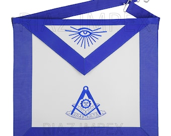 Masonic Regalia Blue Lodge Master Mason Apron, Chain Collar, Square and ...