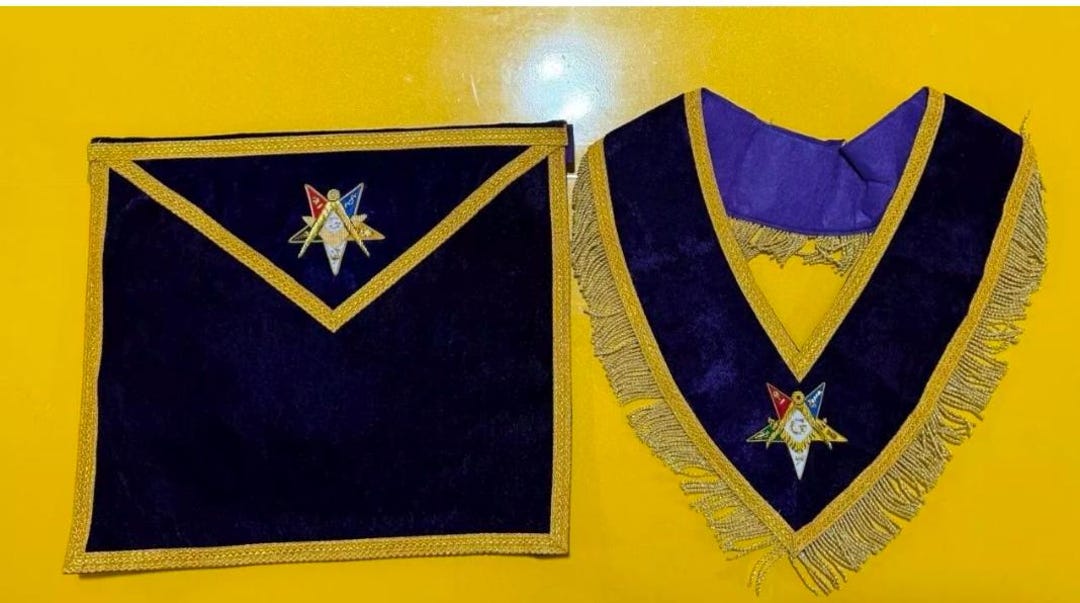 Masonic OES Hand Embroider Worthy Patron / Matron Apron and Collar ...