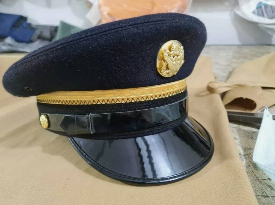 United States US ARMY Fur Felt Dress Blue ENLISTED Men Visor Military ...