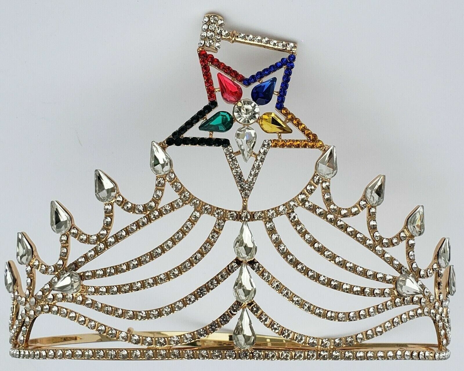 MASONIC Freemason Masonic OES Worthy Matron Rhinestones O.E.S CROWN ...