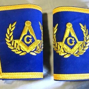 Masonic Regalia Set Master Mason Apron Collar Cuffs & Gloves Pair ...