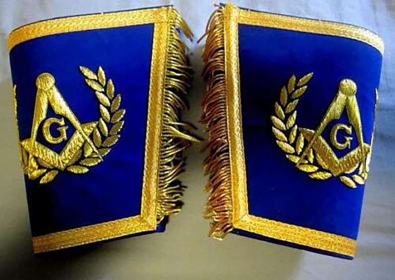 Masonic Regalia Set Master Mason Apron Collar Cuffs & Gloves Pair ...
