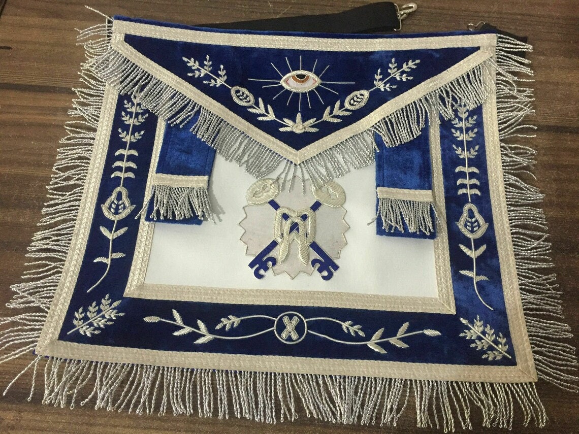 Masonic Regalia Blue Lodge Officer Aprons Bullion Hand Embroidered Pack ...