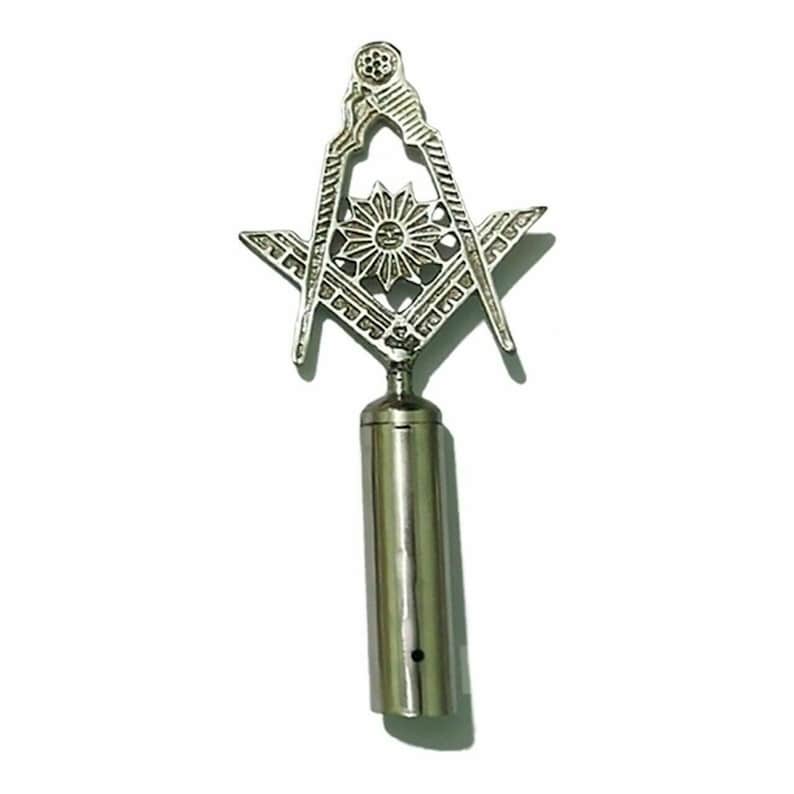Masonic Regalia Pole Topper, Blue Lodge RODS & TOPS Silver Set of 4 or ...