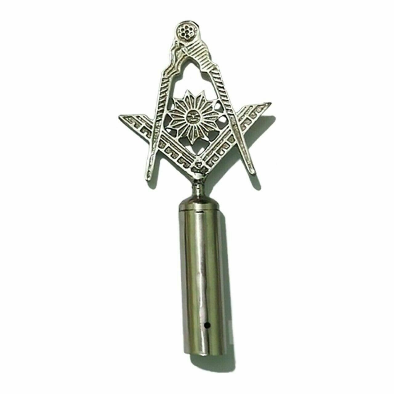 Masonic Regalia Pole Topper, Blue Lodge RODS & TOPS Silver Set of 4 or ...