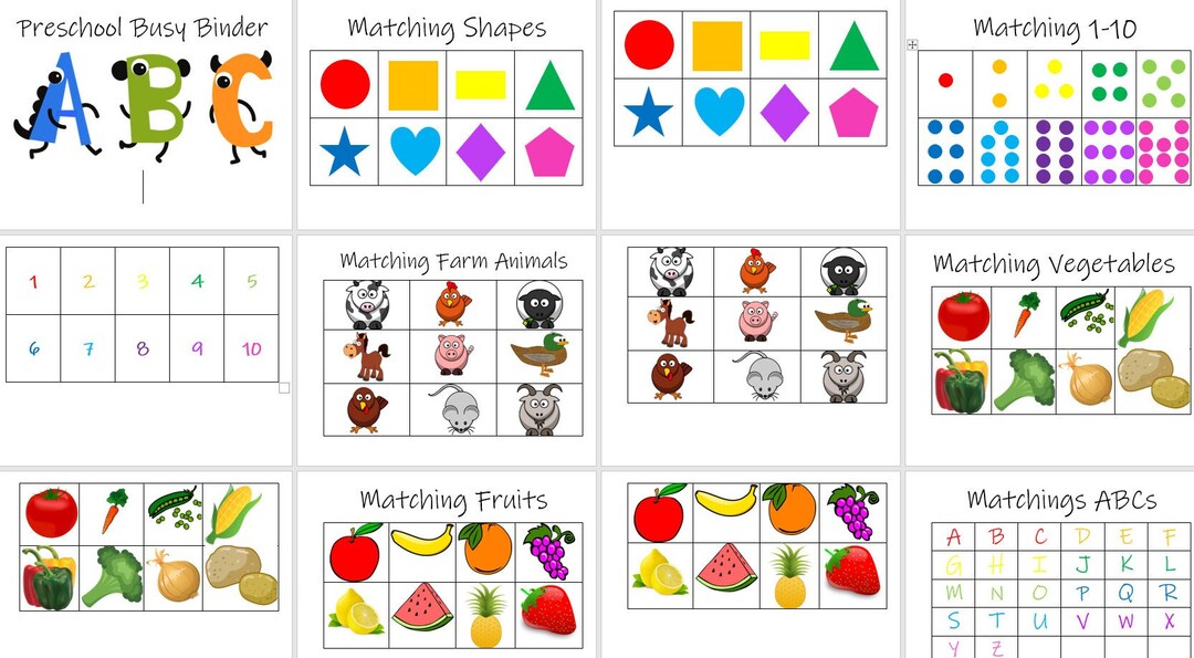 Preschool Busy Binder - Etsy