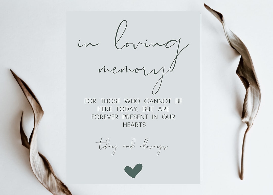 In Loving Memory - Printable - Etsy