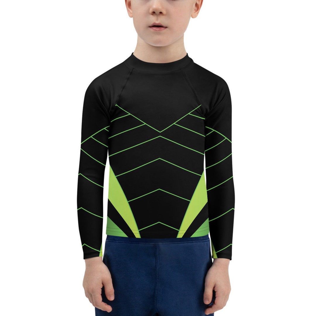 Kids Black Neon UPF Rash Guard by Ysha Selin Kids - Etsy