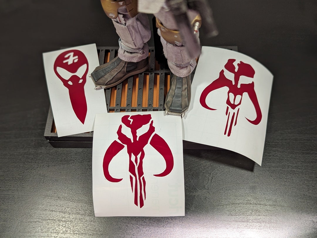 Boba Fett Mandalorian Mythosaur Vinyl Sticker Decal Empire Strikes Back ...