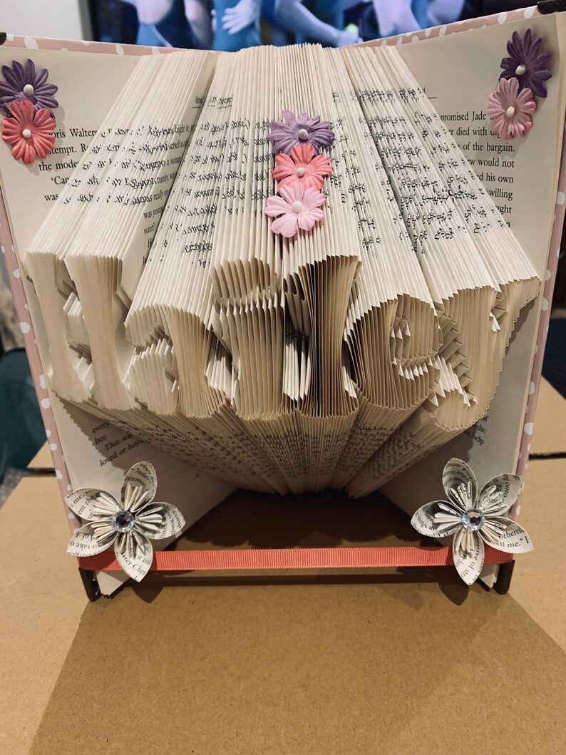 Folded Book Art Name - Etsy