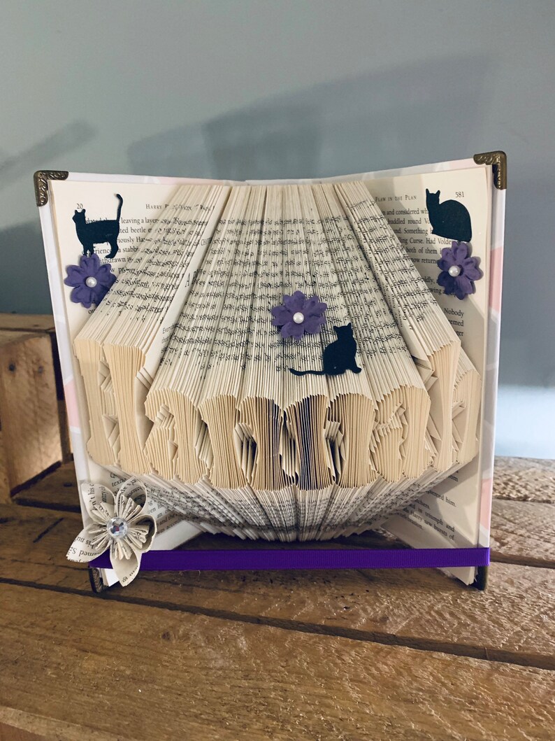 Folded Book Art Name - Etsy