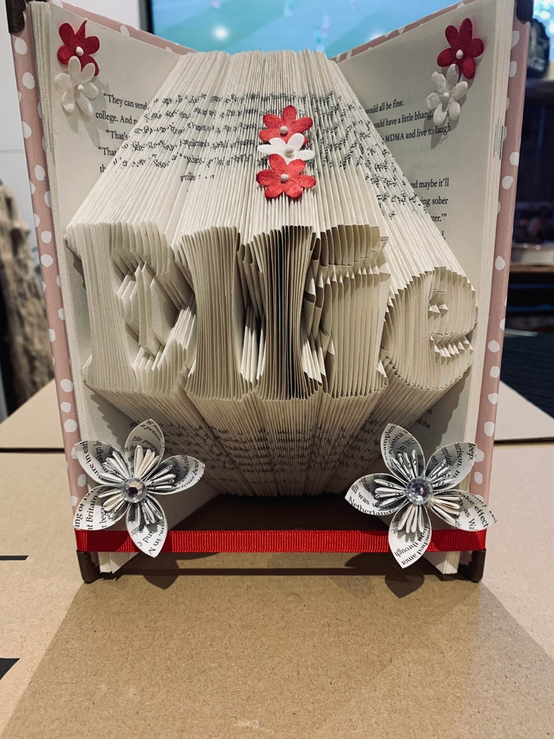 Folded Book Art Name - Etsy