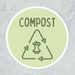 Compost Recycle Trash Stickers - Compost Bin Label - Recycling Bin ...
