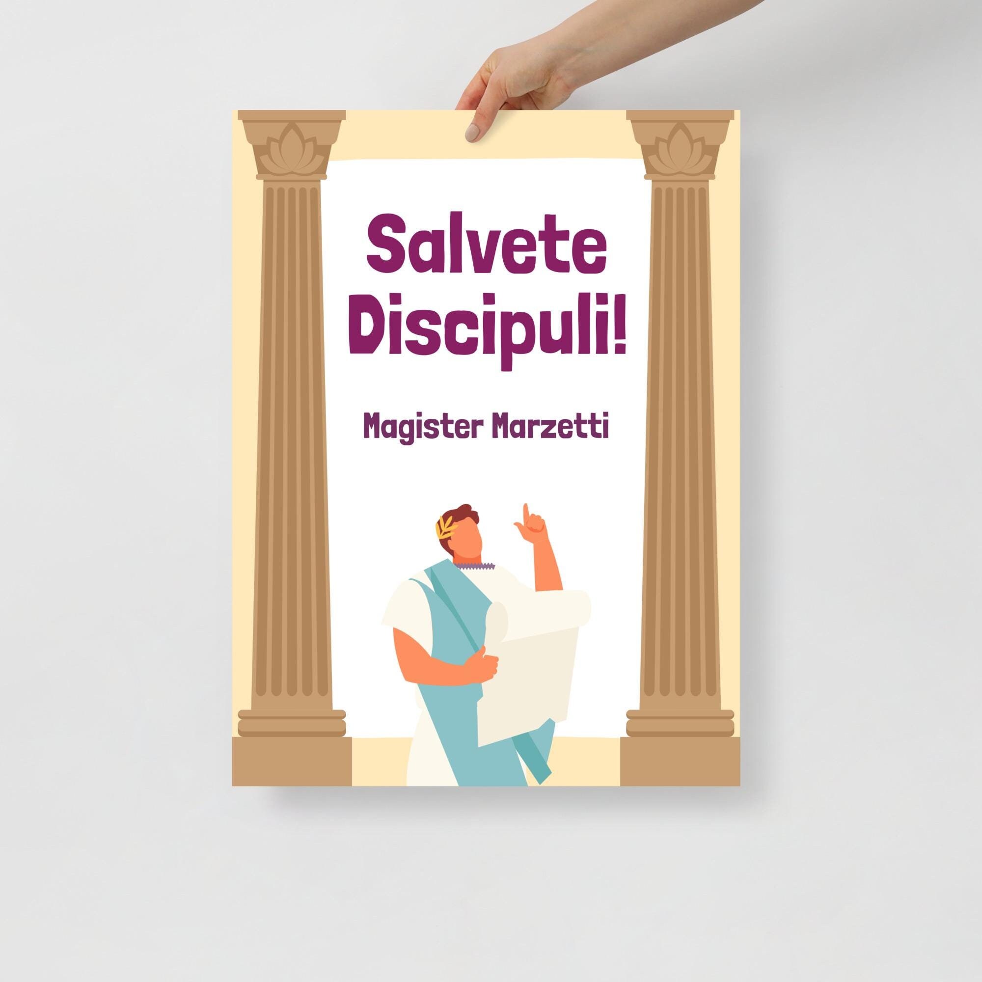 Personalized Latin Teacher Classroom Poster: Salvete Discipuli Welcome ...