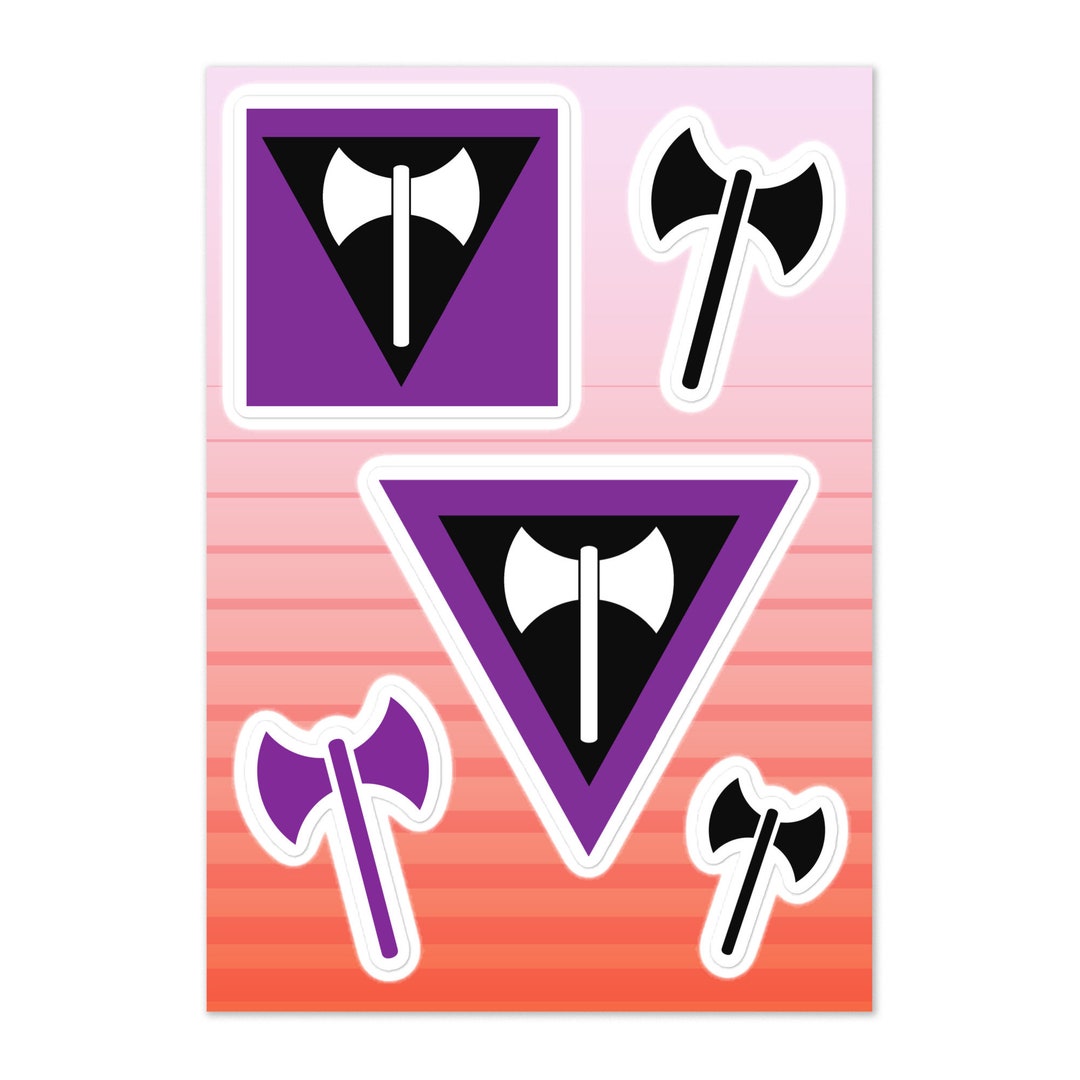 Labrys Lesbian Pride Sticker Sheet Labrys Flag Symbol Lesbian