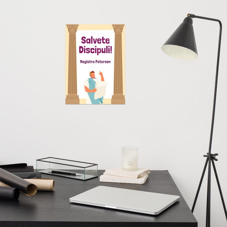 Personalized Latin Teacher Classroom Poster: Salvete Discipuli Welcome ...