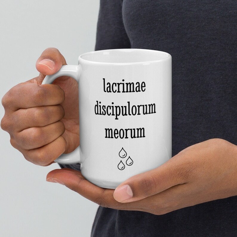 Funny Latin Teacher Mug: Tears of My Students - Lacrimae Discipulorum ...