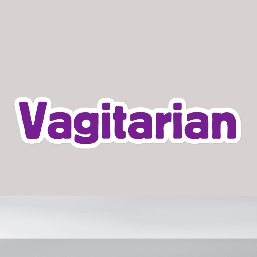 Vagitarian Lesbian Pride Sticker: Funny WLW Vinyl Decal - Etsy