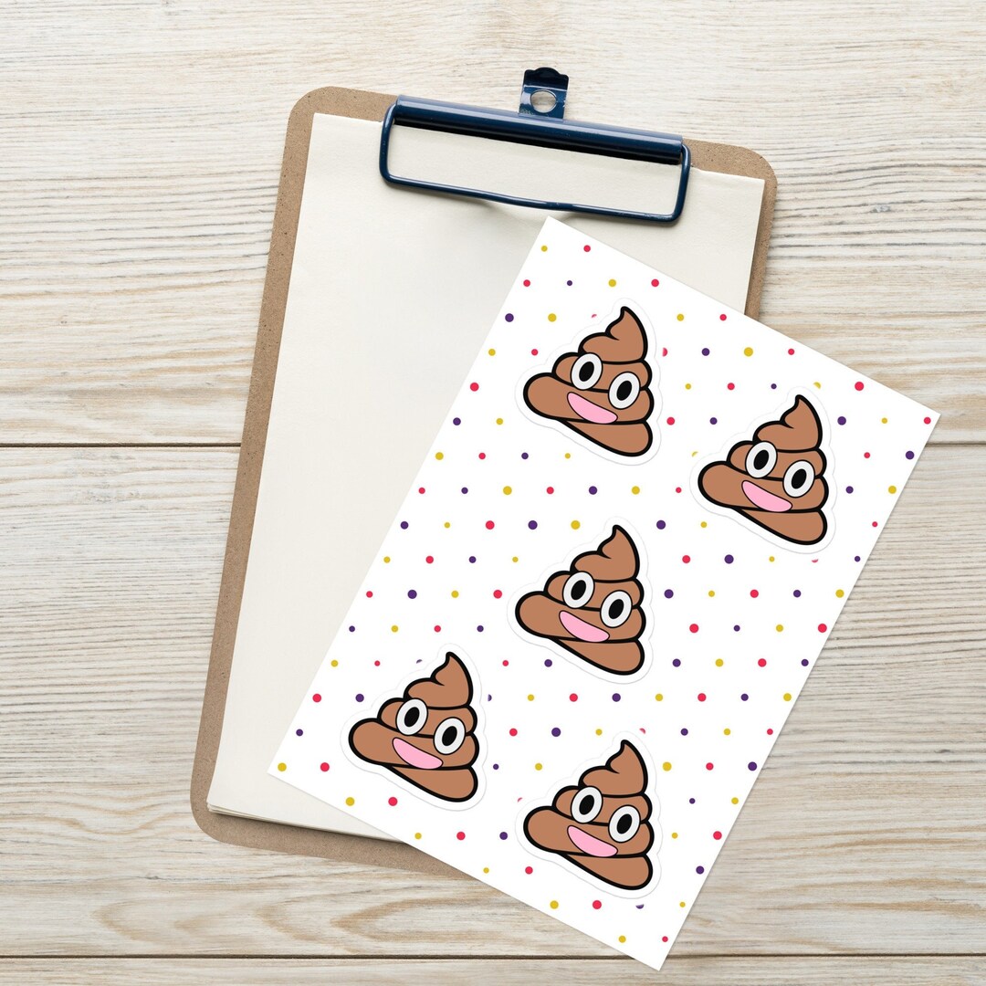 Poop Emoji Stickers Sheet Poo Emoji Stickers Funny Stickers for Kids ...