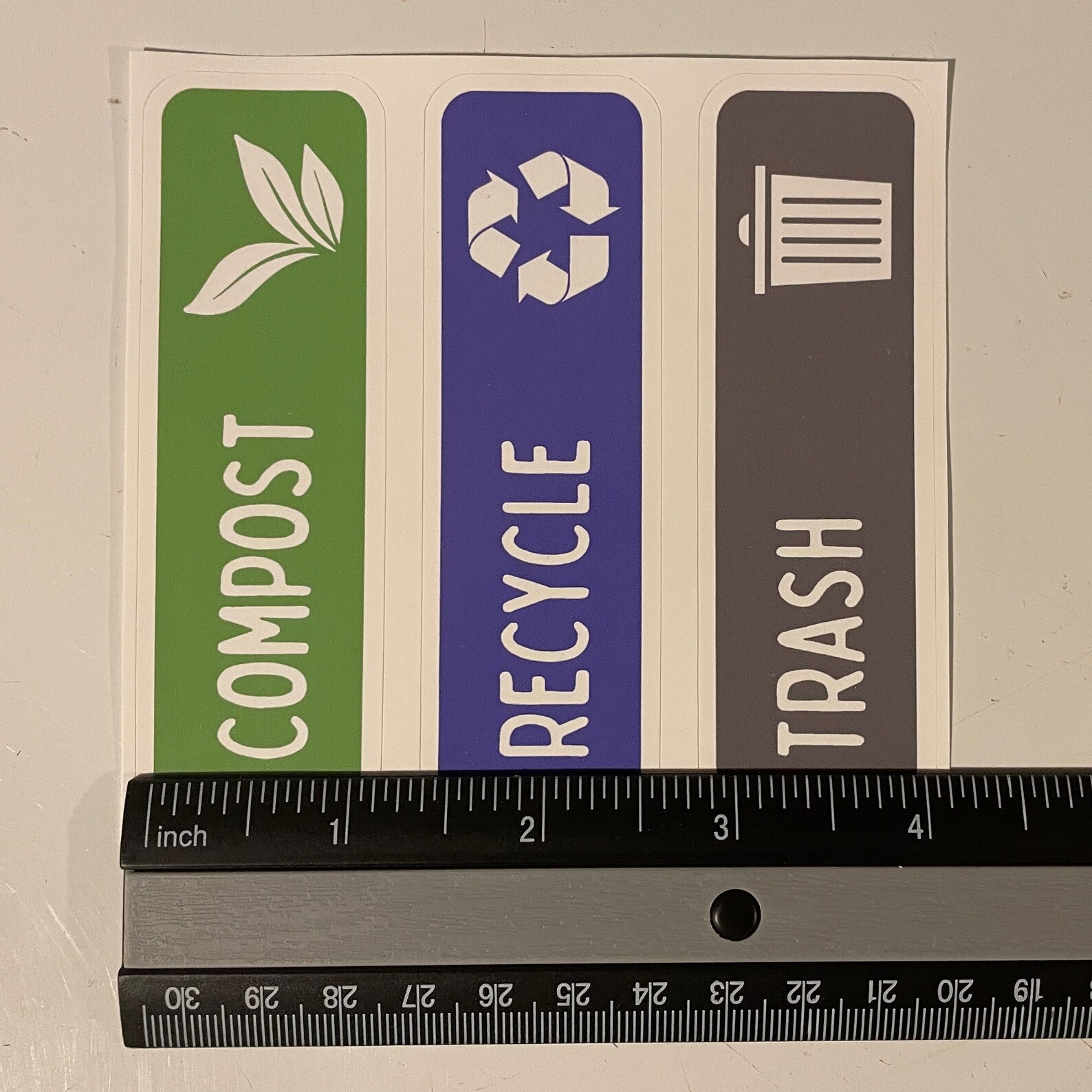 Compost Recycle Trash Stickers - Compost Bin Label - Recycling Bin ...