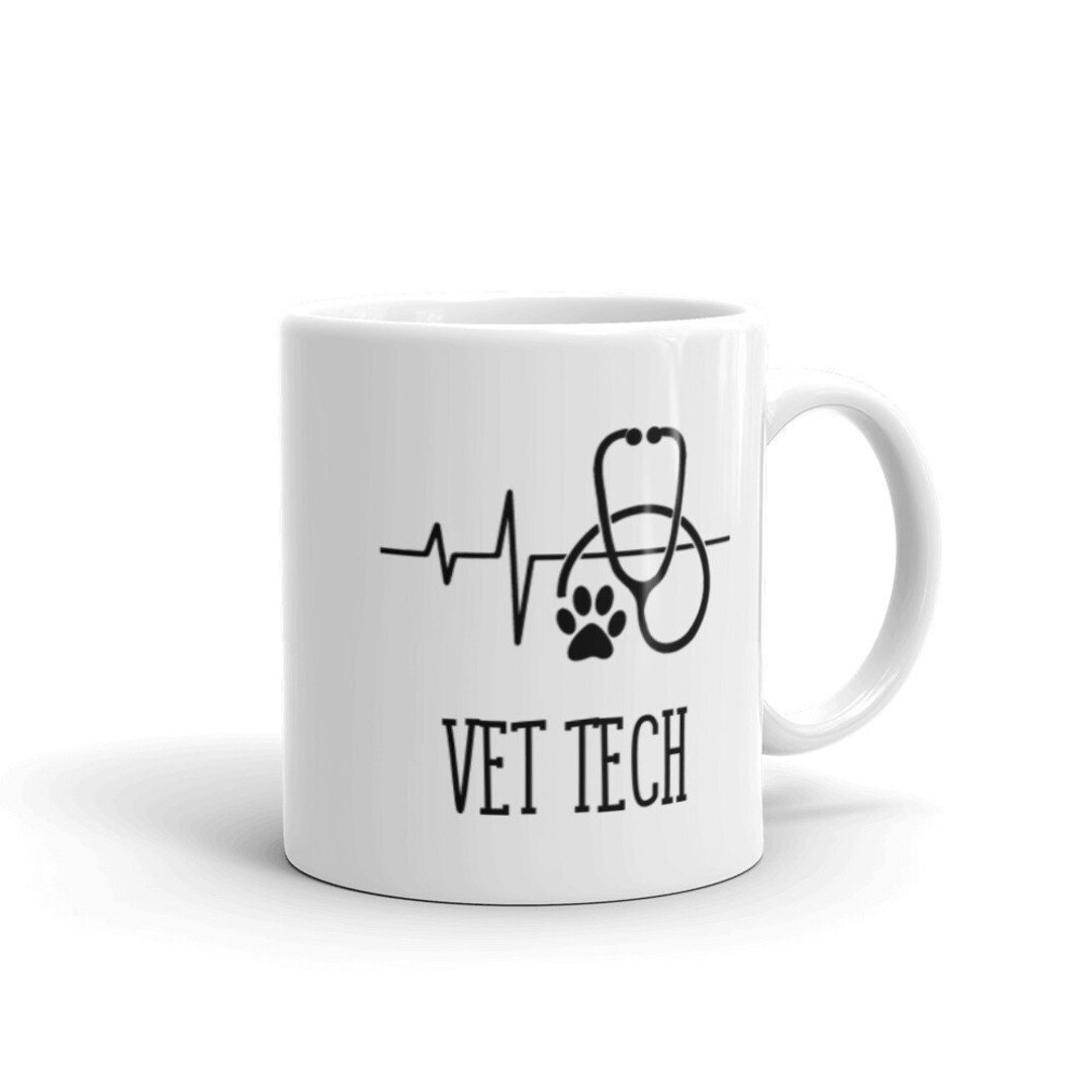 Vet Tech Mug – Pawprint Stethoscope, Graduation Gift - Etsy