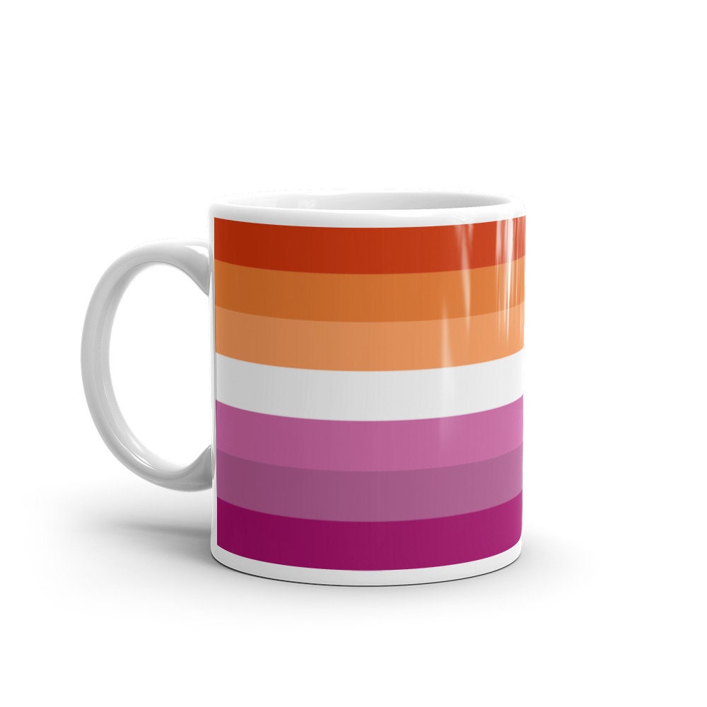 Lesbian Pride Flag Mug Sunset Pride Flag Mug Pride Month Gift LGBT Mug ...