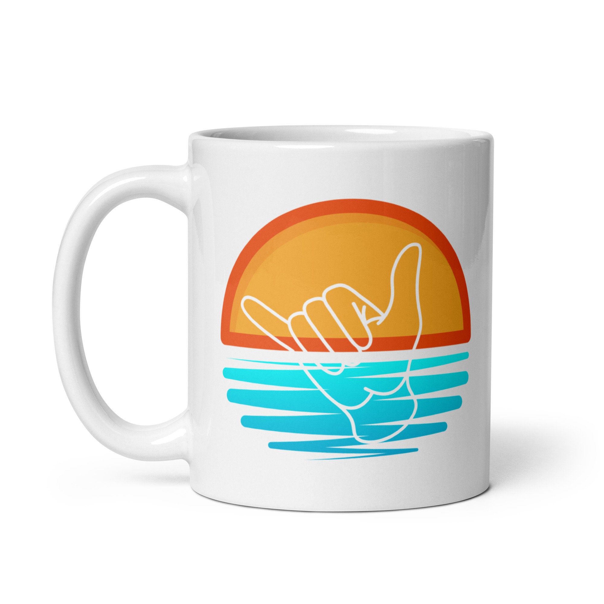 Shaka Surfer Hand Sign Mug Beach House Mug Shaka Symbol - Etsy
