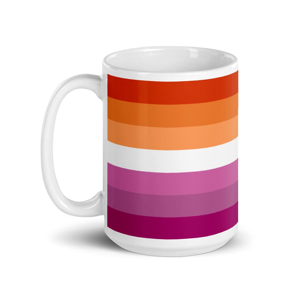 Lesbian Pride Flag Mug Sunset Pride Flag Mug Pride Month Gift LGBT Mug ...