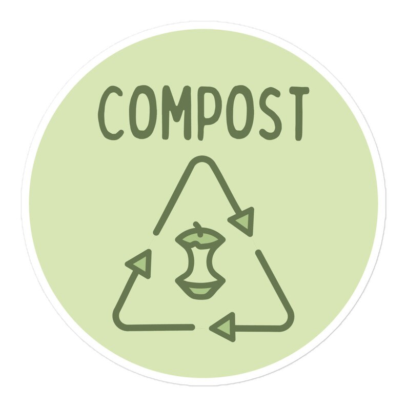 Compost Bin Label - Compost Sticker With Compost Symbol - DIY Compost ...