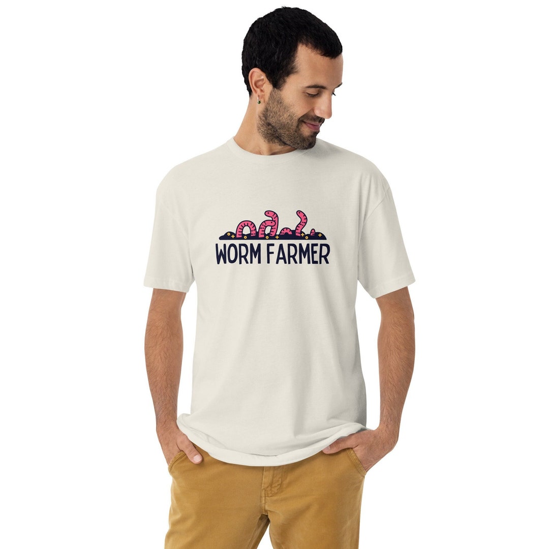 Worm Farmer Organic Cotton Recycled T-shirt Vermicomposting T-shirt ...