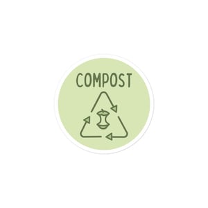 Compost Bin Label - Compost Sticker With Compost Symbol - DIY Compost ...