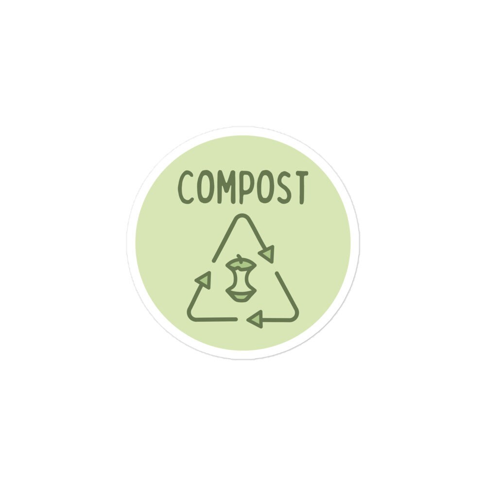 Compost Bin Label - Compost Sticker With Compost Symbol - DIY Compost ...