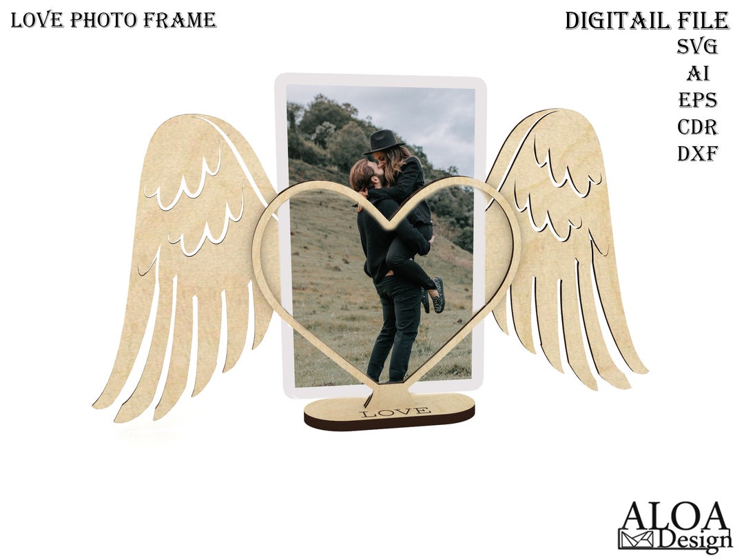 Photo Frame Svg,love Frame Laser, Heart Frame DXF, Glowforge SVG, Love ...