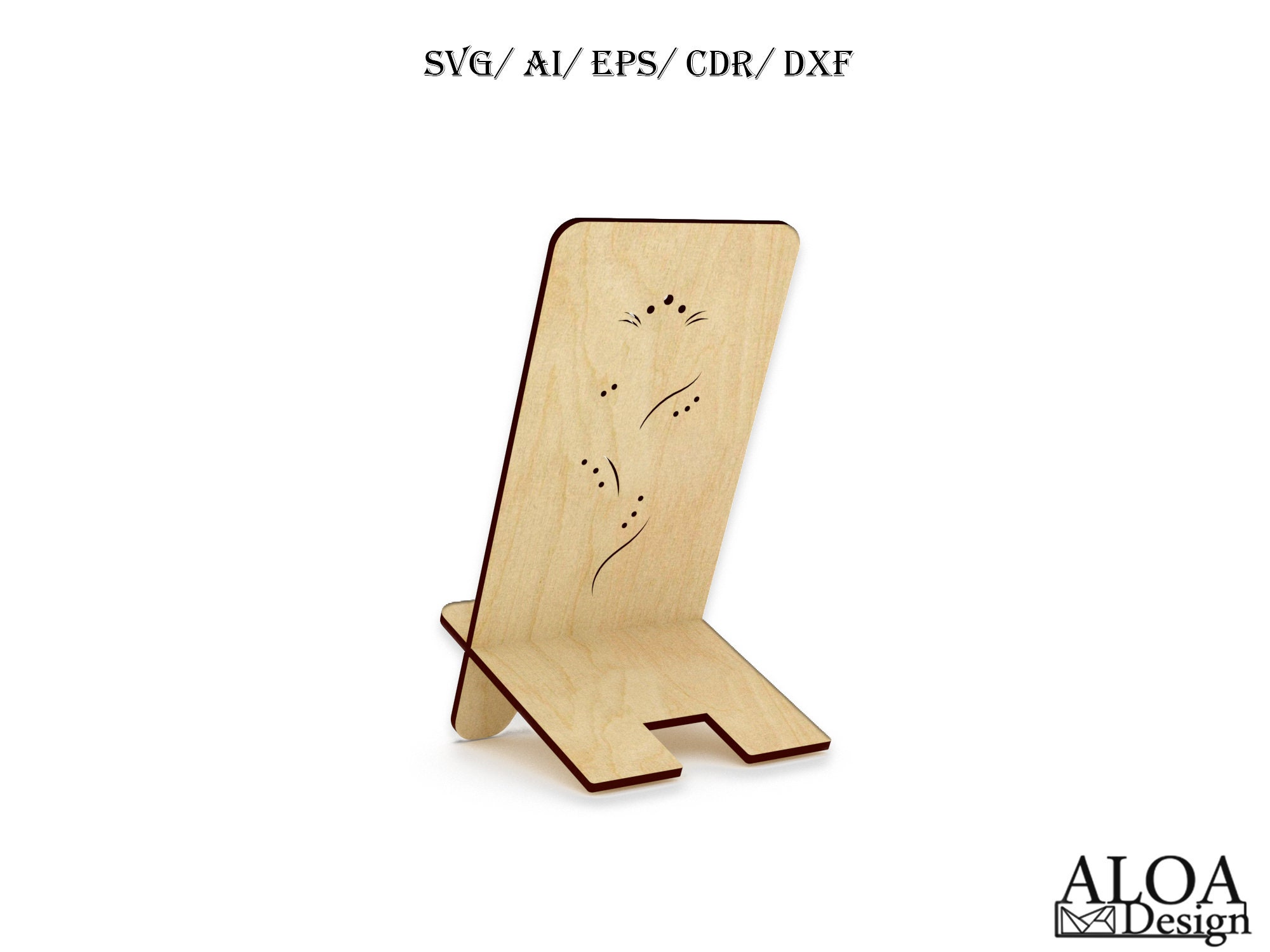 Handyständer Laser Cut Handyhalter SVG Floral Design Holz - Etsy.de
