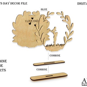 Dad Decor File, Fathers Day Cut File, Laser Cut Design, I Love Dad SVG ...
