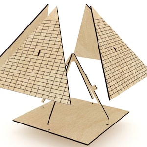 Pyramid Laser Cut Decor, Glowforge SVG Decor, Egypt Decoration DXF ...