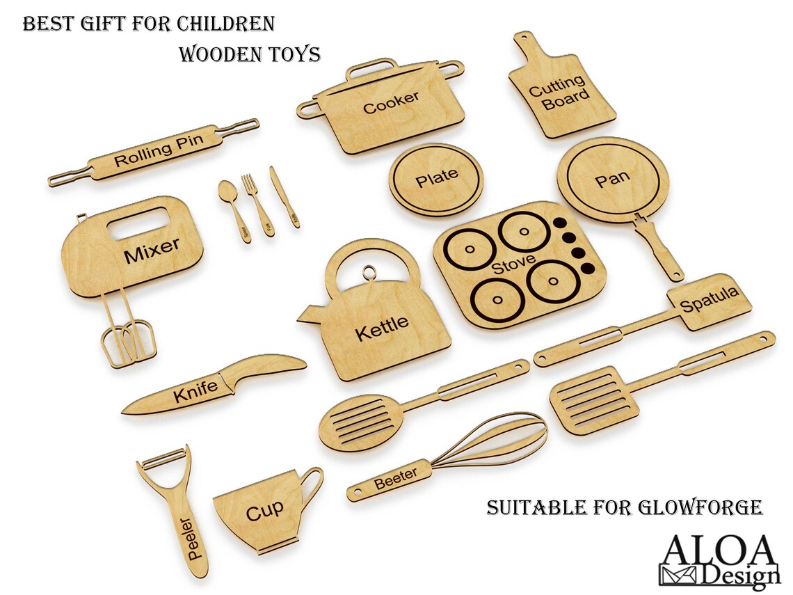 Montessori Toys Wood Toys DXF Laser Cut Kitchen Game Cnc | Etsy