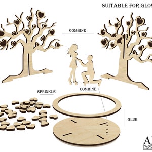 Laser Cut Tree, Love Tree SVG, Glowforge Pattern, Cnc Tree DXF ...