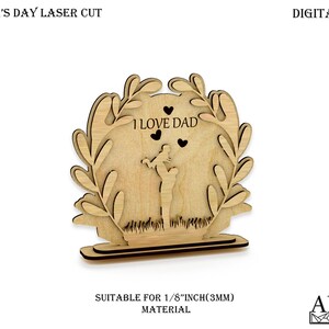 Dad Decor File, Fathers Day Cut File, Laser Cut Design, I Love Dad SVG ...
