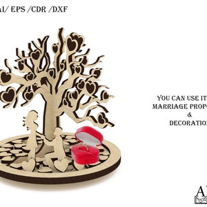 Laser Cut Tree, Love Tree SVG, Glowforge Pattern, Cnc Tree DXF ...