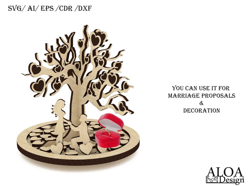 Laser Cut Tree Love Tree SVG Glowforge Pattern Cnc Tree - Etsy