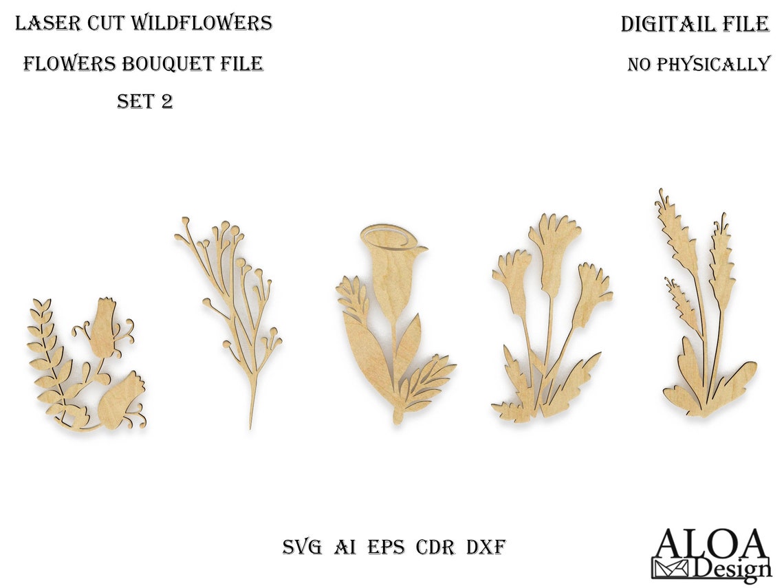 Flowers SVG Bouquets Wildflowers File Floral Decor - Etsy