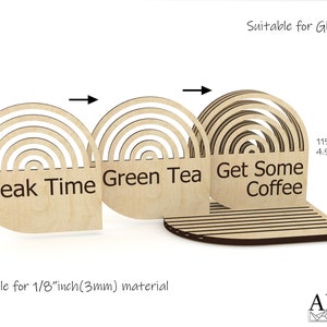 Montaña rusa de madera SVG, Montaña rusa de café DXF, Glowforge Ready ...