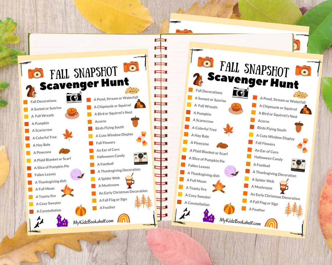 The Best Fun Fall Scavenger Hunt I Spy Instant Digital Download Kids ...
